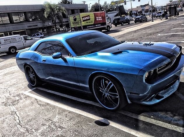 True Blue Dodge Challenger - Image 7 from DeSean Jackson's Most Stunt ...