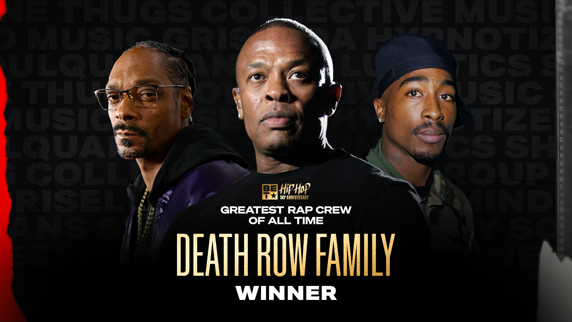 Greatest Rap Crew of All Time WINNER: Death Row - (Video Clip) | BET ...