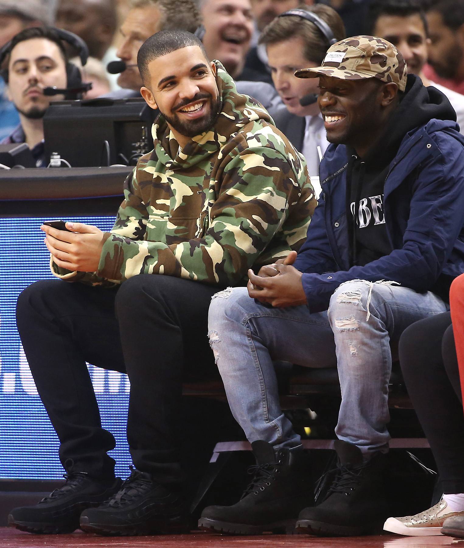 Here, he readies a - Image 8 from A History of Drake Being a Sideline ...