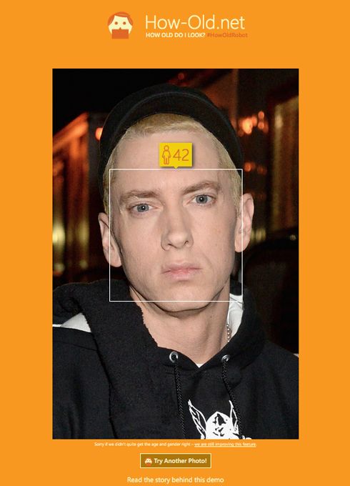 Eminem - Real Age: - Image 15 from Microsoft's How Old App: Rap Edition ...