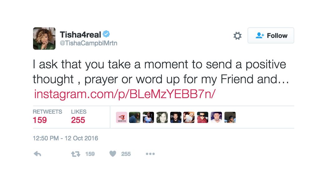 Tisha Campbell - (Photo: - Image 8 from Celebrities React to Tommy Ford ...