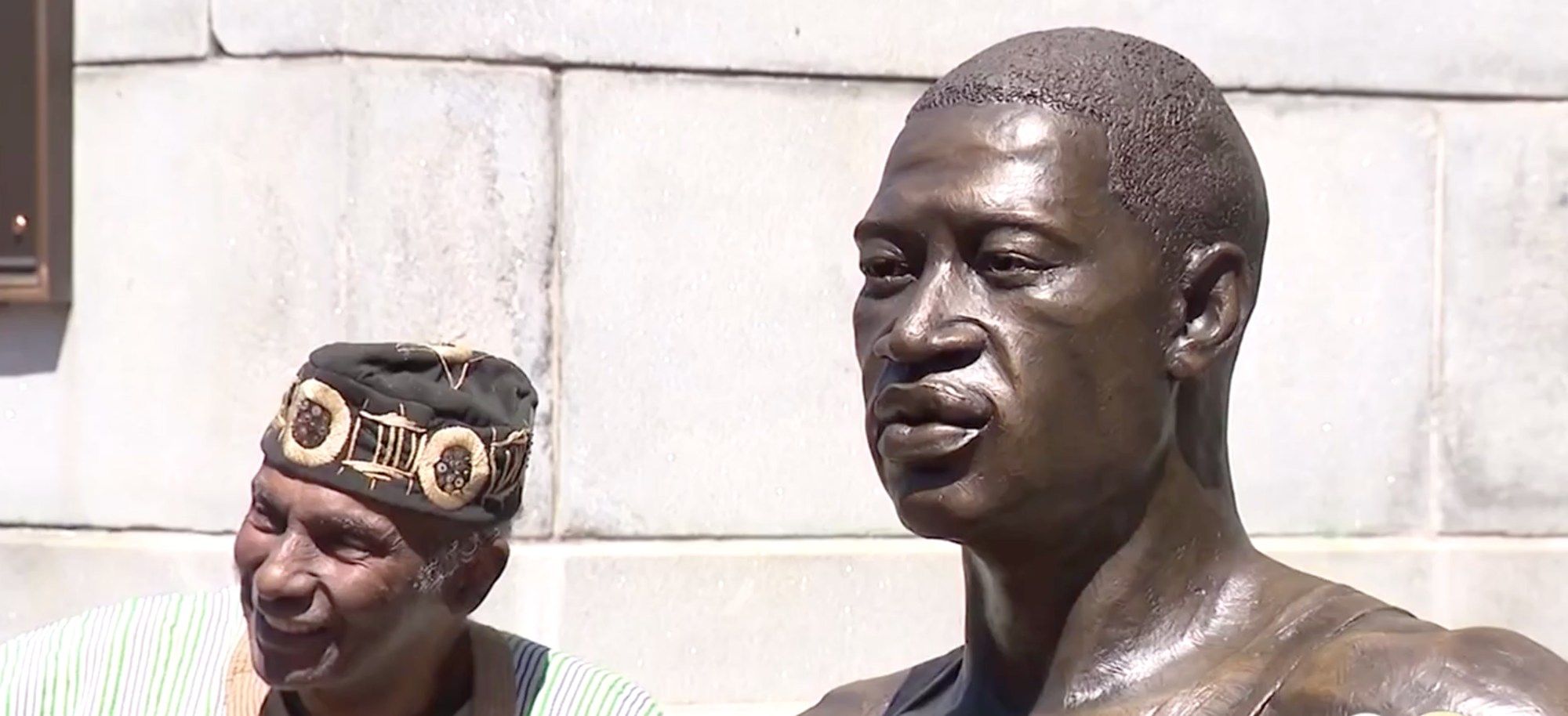 Massive Bronze George Floyd Statue Unveiled At Newark, N.J. City Hall ...