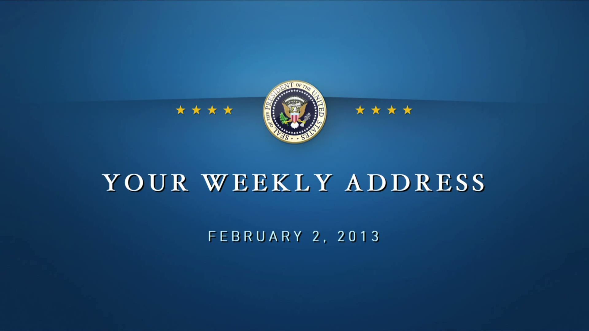 President's Weekly Address: A Balanced Approach to Growing the Economy ...