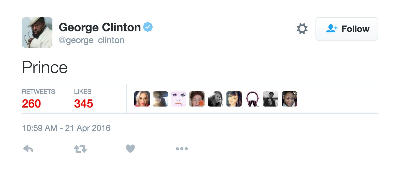George Clinton - Prince - Image 37 from Tweet Sheet: Celebrities React ...
