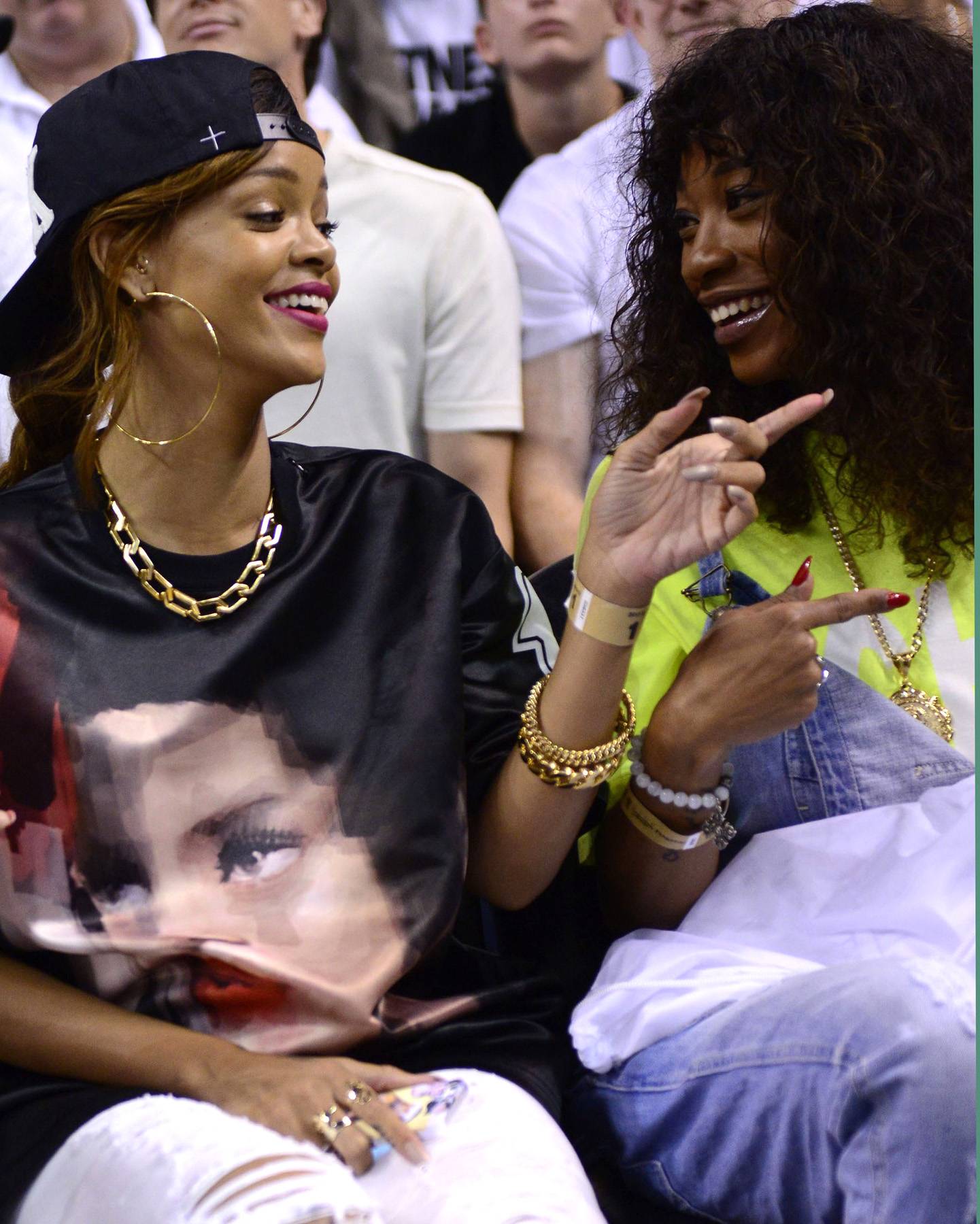 BFFs - Rihanna enjoys - Image 36 from Out and About: DJ Solange Rocks a ...