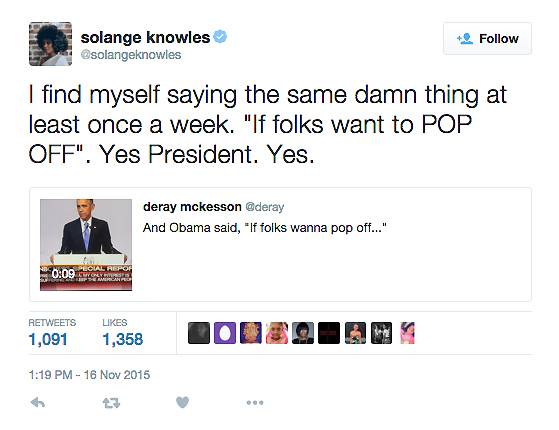 Who You Finna Try? - Image 1 from Tweet of the Week: Solange Is ...