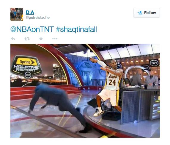 Oh...So Kobe Bryant Knocked - Image 8 from These Memes of Shaq Falling ...