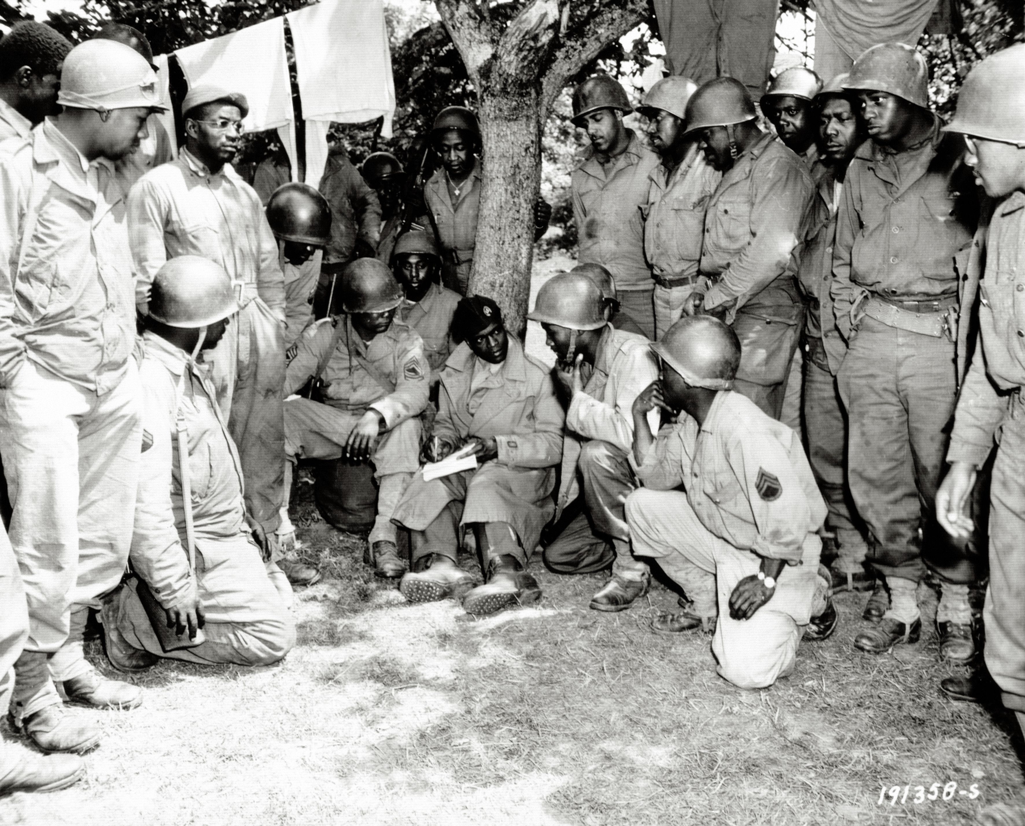 Two African-American soldiers smile - Image 1 from Veterans Day: A ...