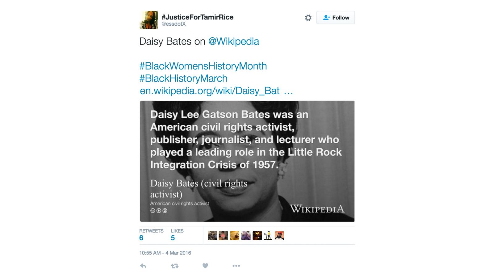 Daisy Bates - The - Image 8 from Tweet Sheet: #BlackWomensHistoryMonth ...