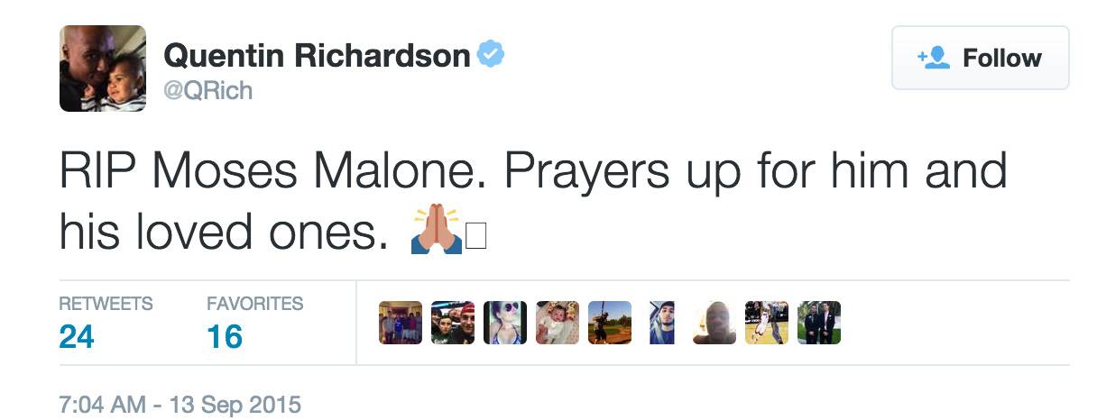 Quentin Richardson, @QRich - - Image 8 from Tweet Sheet: Reactions to ...