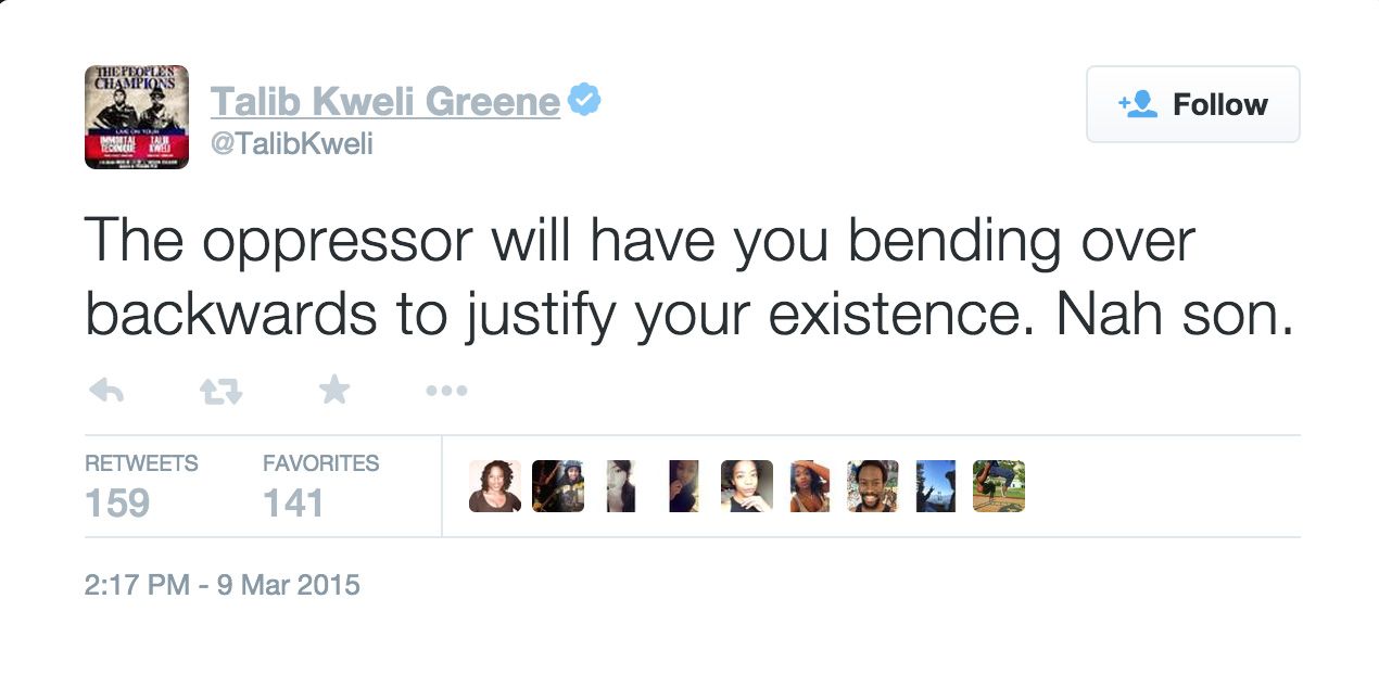Talib Kweli Greene, @TalibKweli - - Image 3 from Tweets of the Week ...