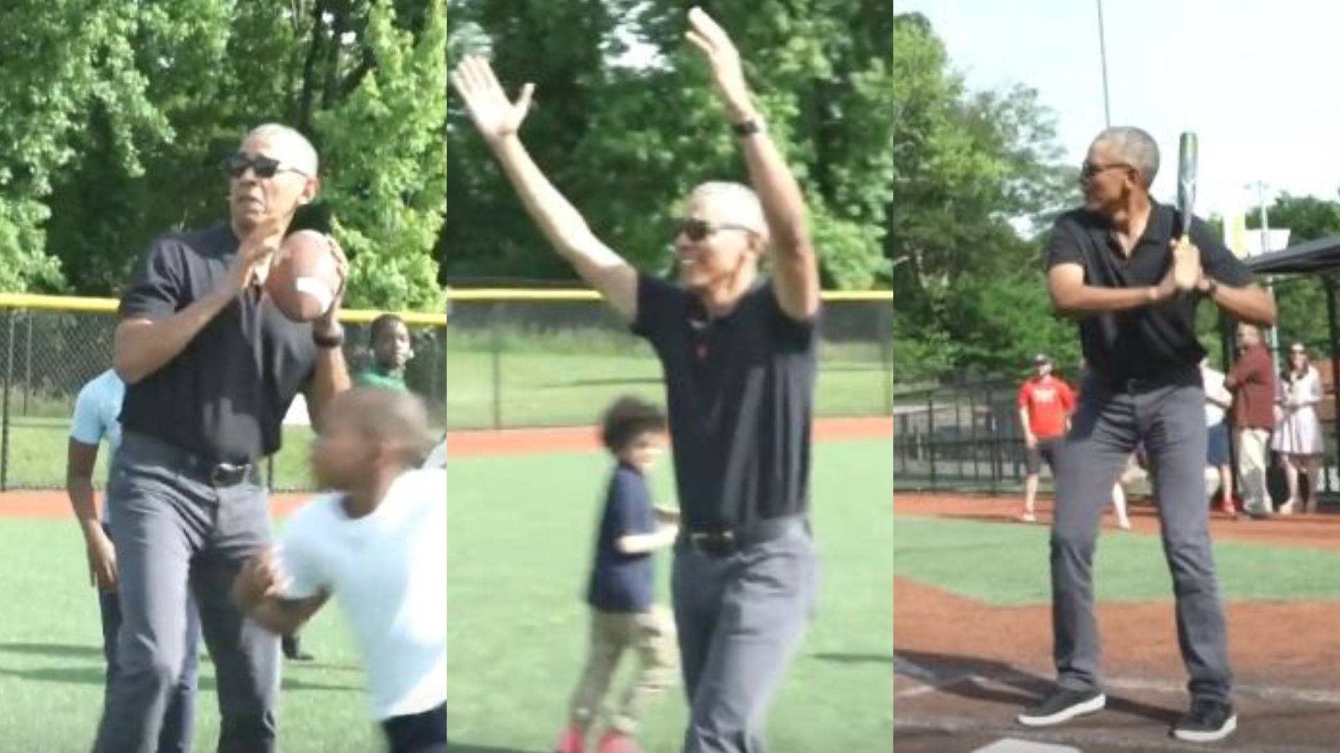 Adorable Video Of Barack Obama Throwing Touchdowns To Kids At Nationals ...