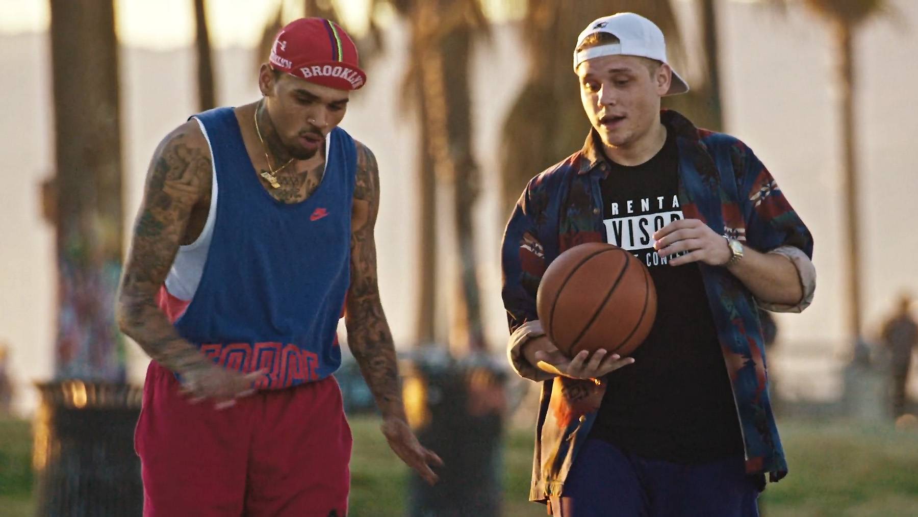 Cal Scruby and Chris Brown Re-enact 'White Man Can't Jump' in 'Ain't Sh ...