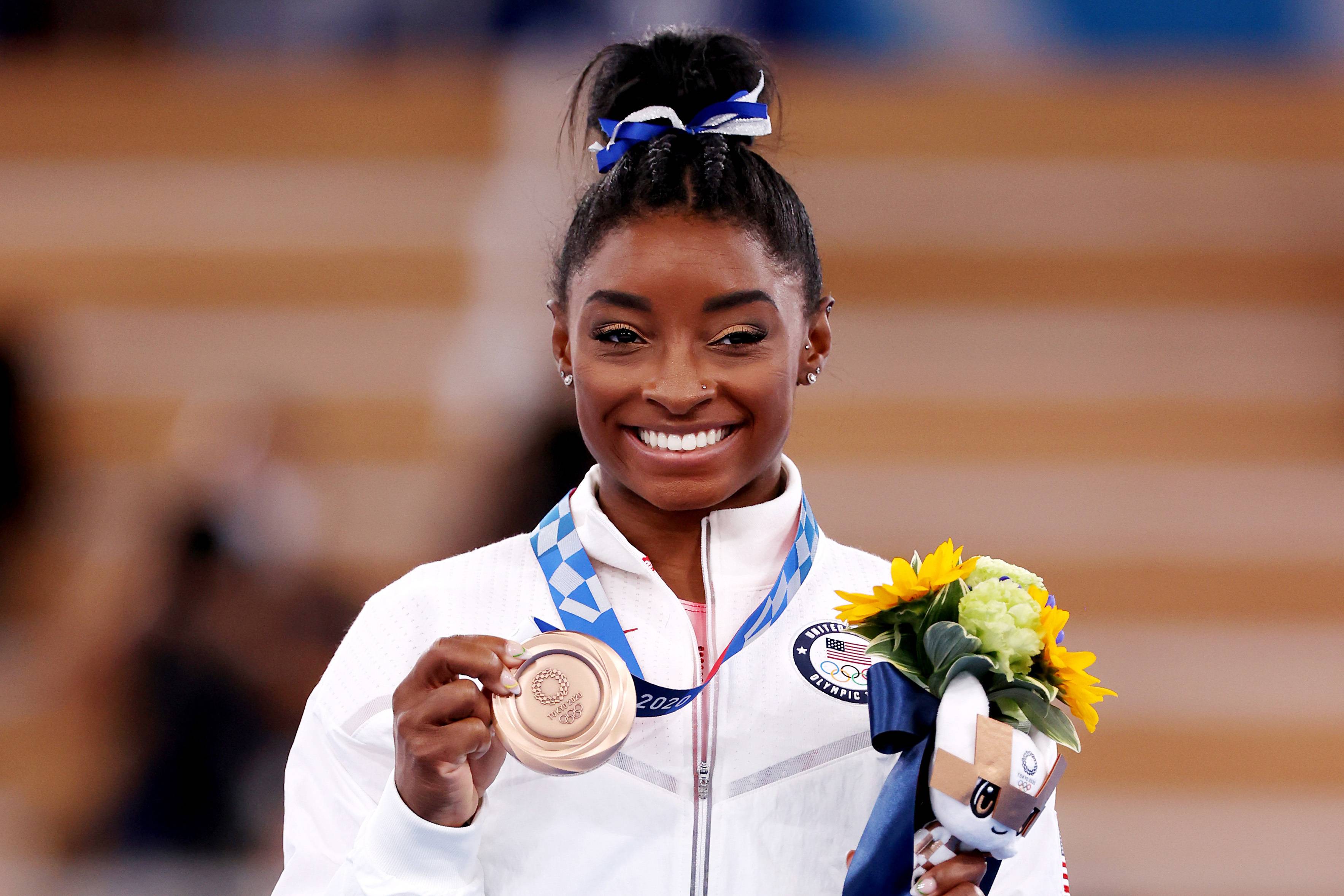 Simone Biles Overcomes Challenges, Finishes Olympics Taking Bronze in ...