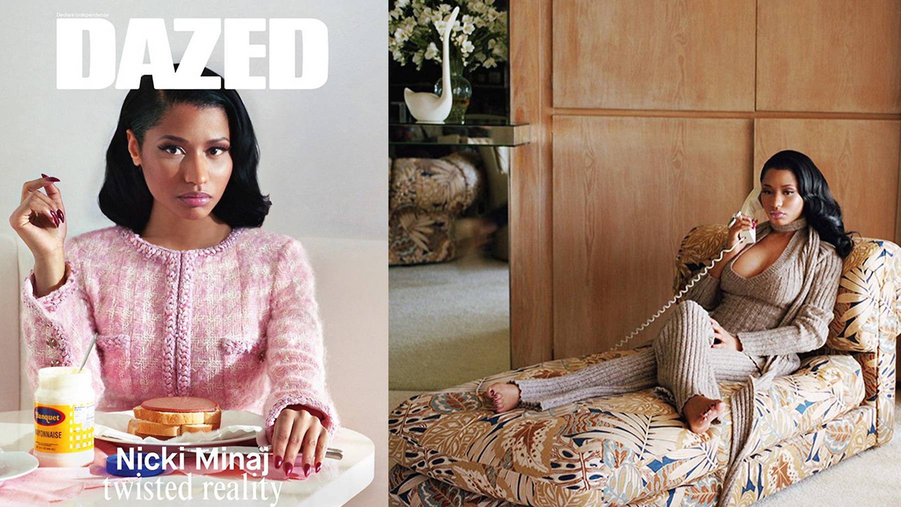 Nicki Minaj Shows Off Split Personality for Dazed Magazine Shoot | News ...