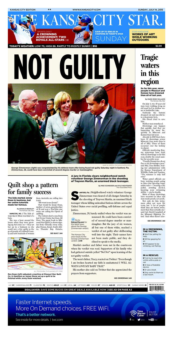 The Kansas City Star - Image 19 from George Zimmerman's Verdict Is ...