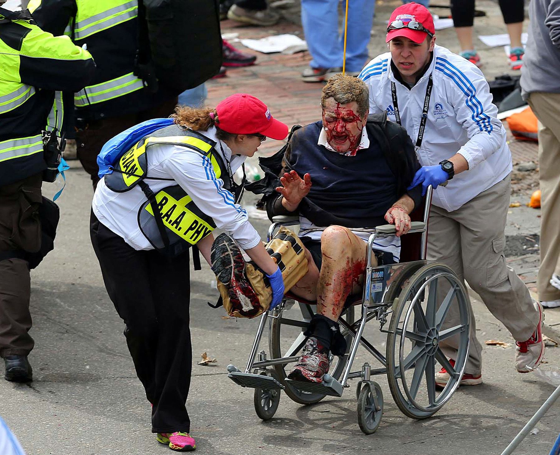 Rushing to Safety - - Image 27 from The Boston Marathon: From Triumph ...