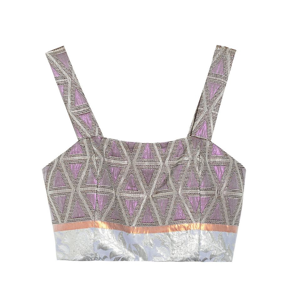 Suno Cropped Geometric-Jacquard Top - Image 9 from 11 Fresh Crop Tops ...