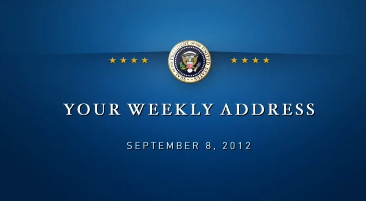 Obama Weekly Address: Coming Together to Remember Sept. 11 - (Video ...