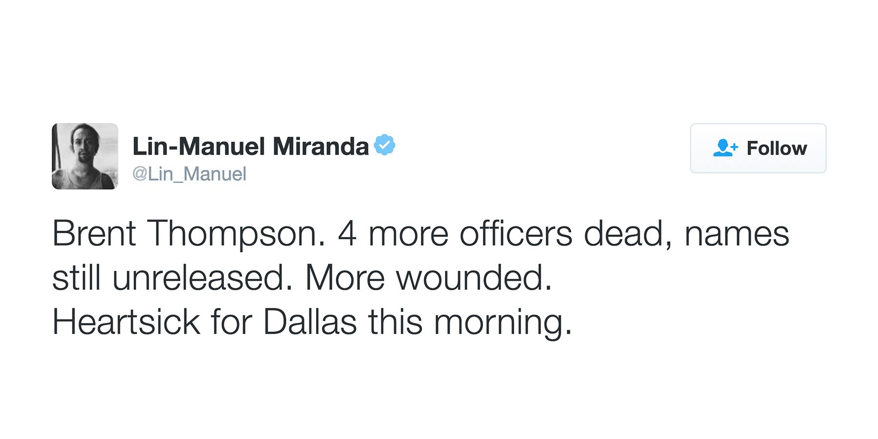 Lin-Manuel Miranda - Dallas - Image 7 from Celebrity Reactions to the ...