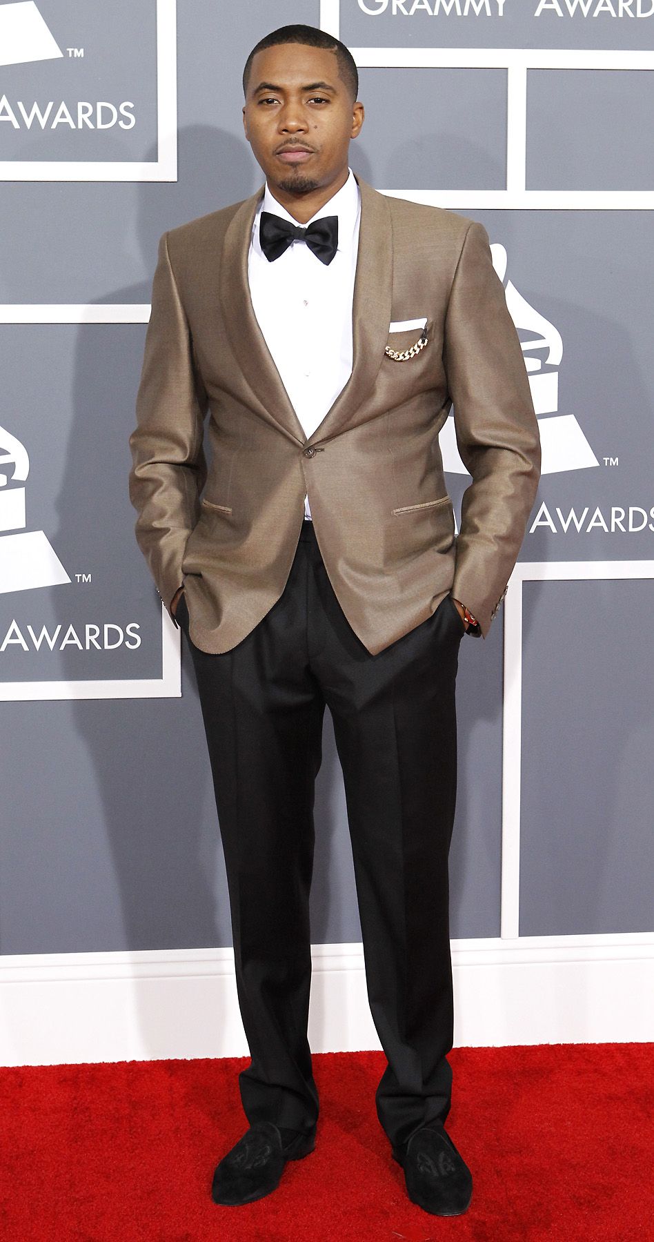 Nas - Smoking hot - Image 16 from 2013 Grammy Awards Red Carpet Rundown ...