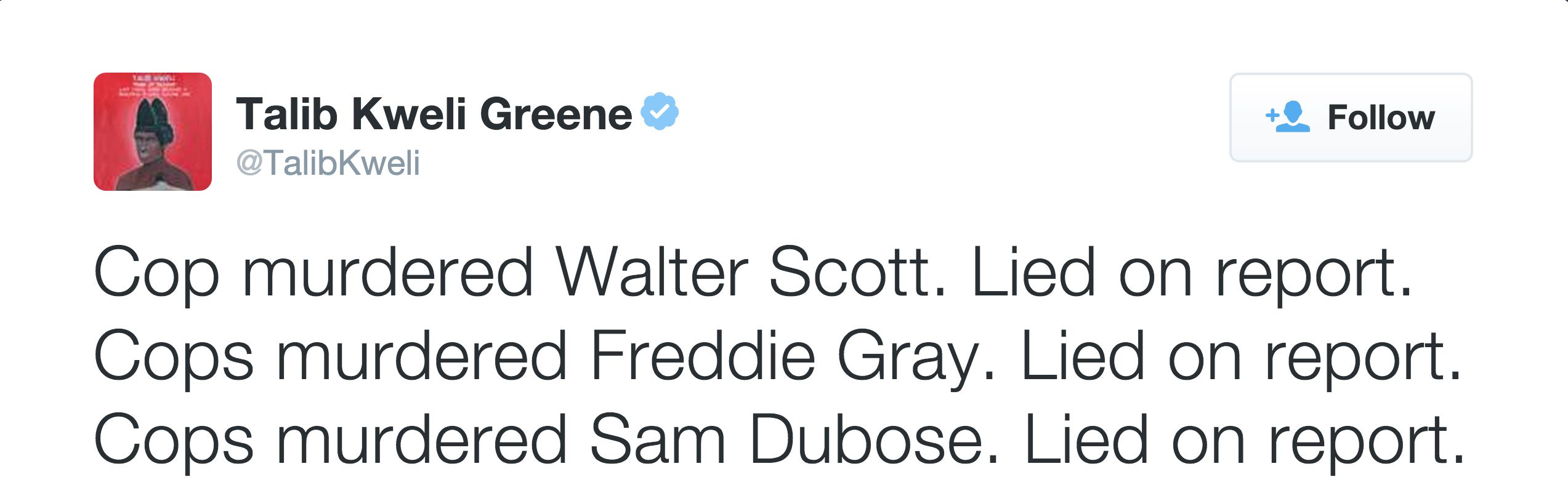 Talib Kweli Greene, @TalibKweli - Image 4 from Music Stars React To The ...