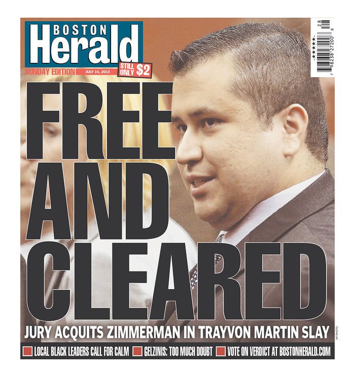 Boston Herald - (Photo: - Image 2 from George Zimmerman's Verdict Is ...