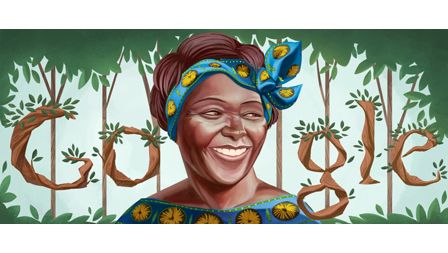 Wangari Maathai - Kenyan - Image 16 from Google Doodles Celebrating ...
