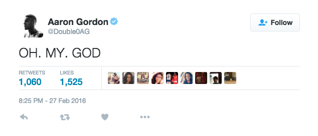 Aaron Gordon, @Double0AG - - Image 3 from Tweet Sheet: The NBA Responds ...