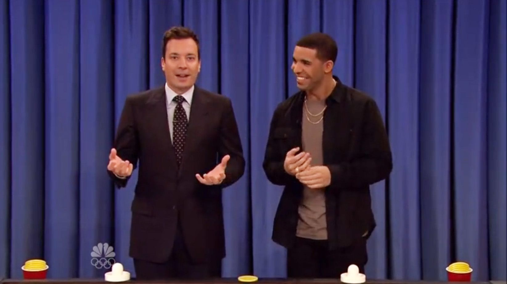 Drake Plays Beer Hockey - Image 7 from Jimmy Fallon's Greatest Hip Hop ...