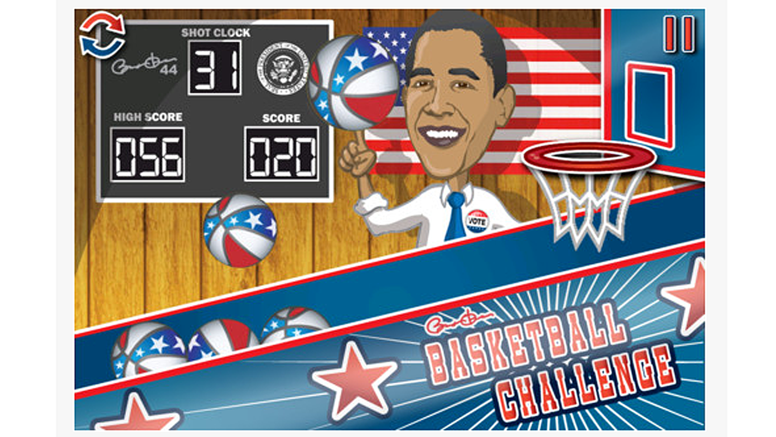 Barack Obama's Basketball Challenge - Image 2 from Wacky Political Apps ...
