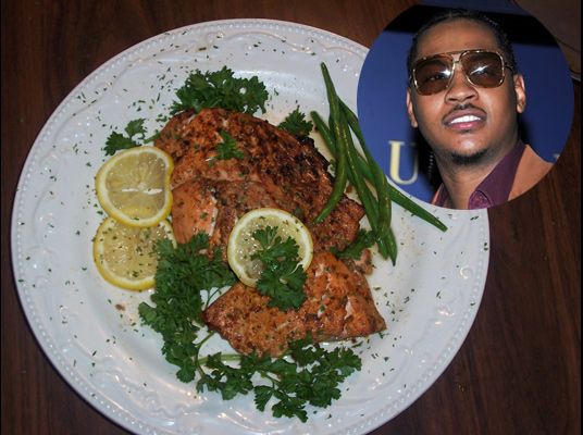 Carmelo Anthony's Grill Salmon - Image 3 from Cookin' With Hip Hop Chef ...