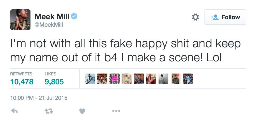 Meek Mill Aims and - Image 10 from 15 Twitter Finger Moments That ...