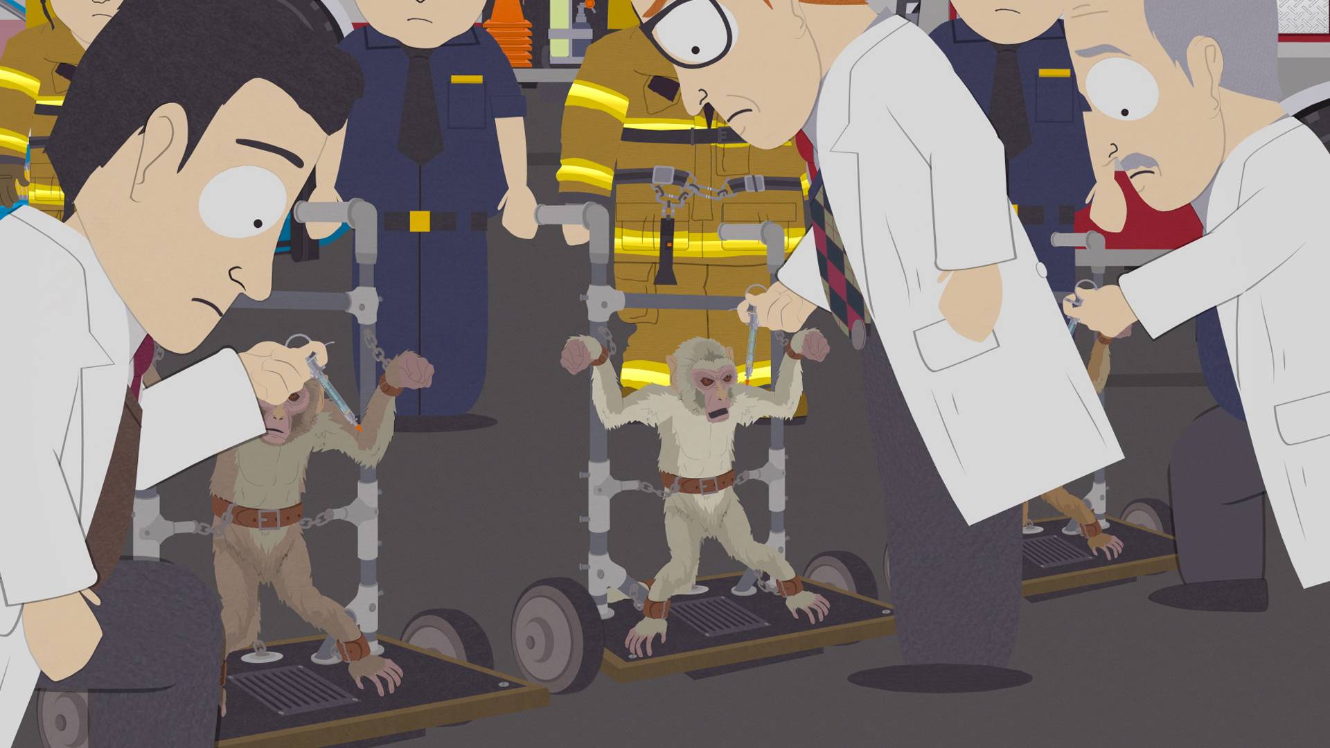Randy Marsh, Sharon Marsh, Pi Pi's Splashtown, monkeys!, poop & pee ...