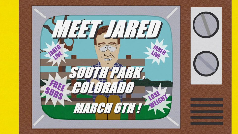 Jared's Coming - South Park (Video Clip) | South Park Studios Global
