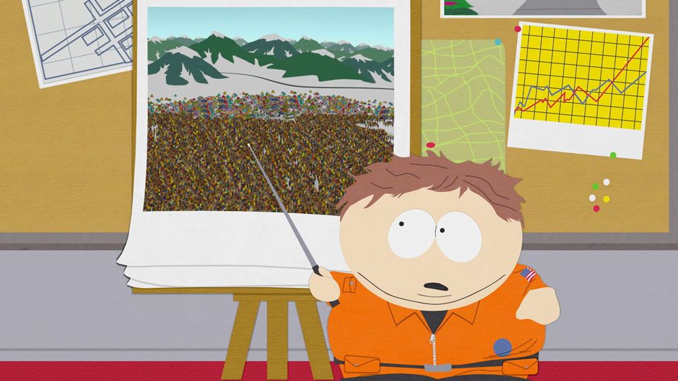 Cartman, Randy Marsh, Sharon Marsh, chef, Mrs. Stotch, Mr. Stotch ...