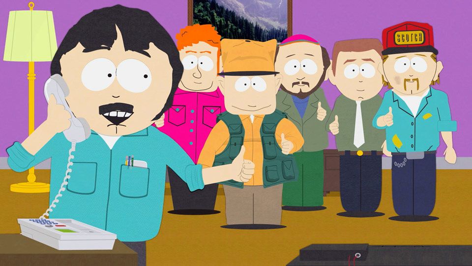 Randy Marsh, Uncle Jimbo, Kenny's Dad, Gerald Broflovski, Mr. Stotch ...