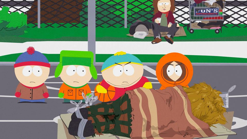 Cartman Jumps the Homeless - South Park (Video Clip) | South Park ...